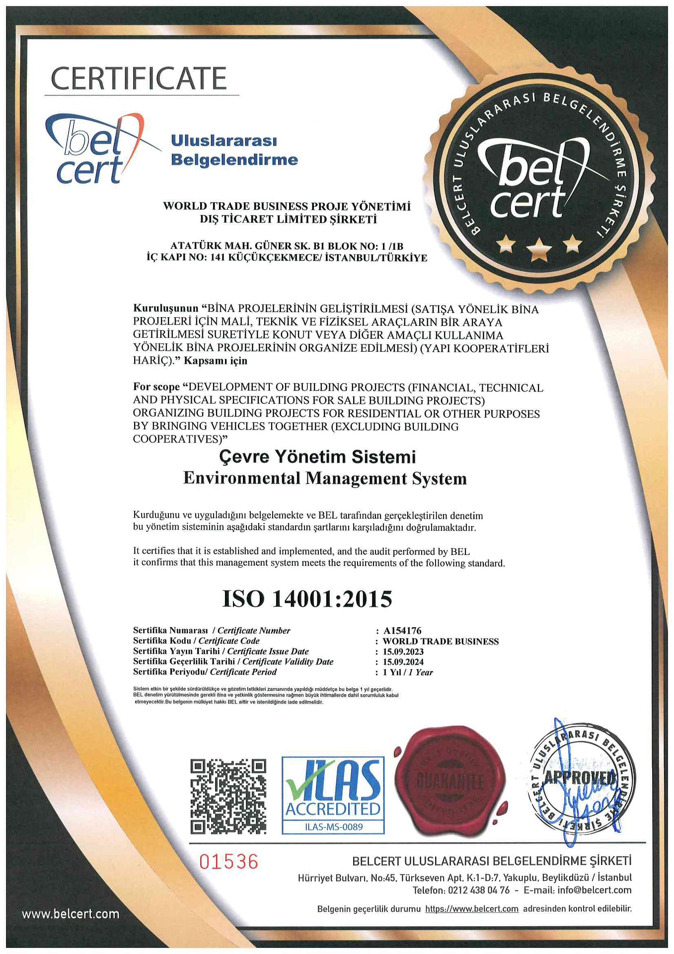 Our Certifications | International Quality Standards – WTBCompany