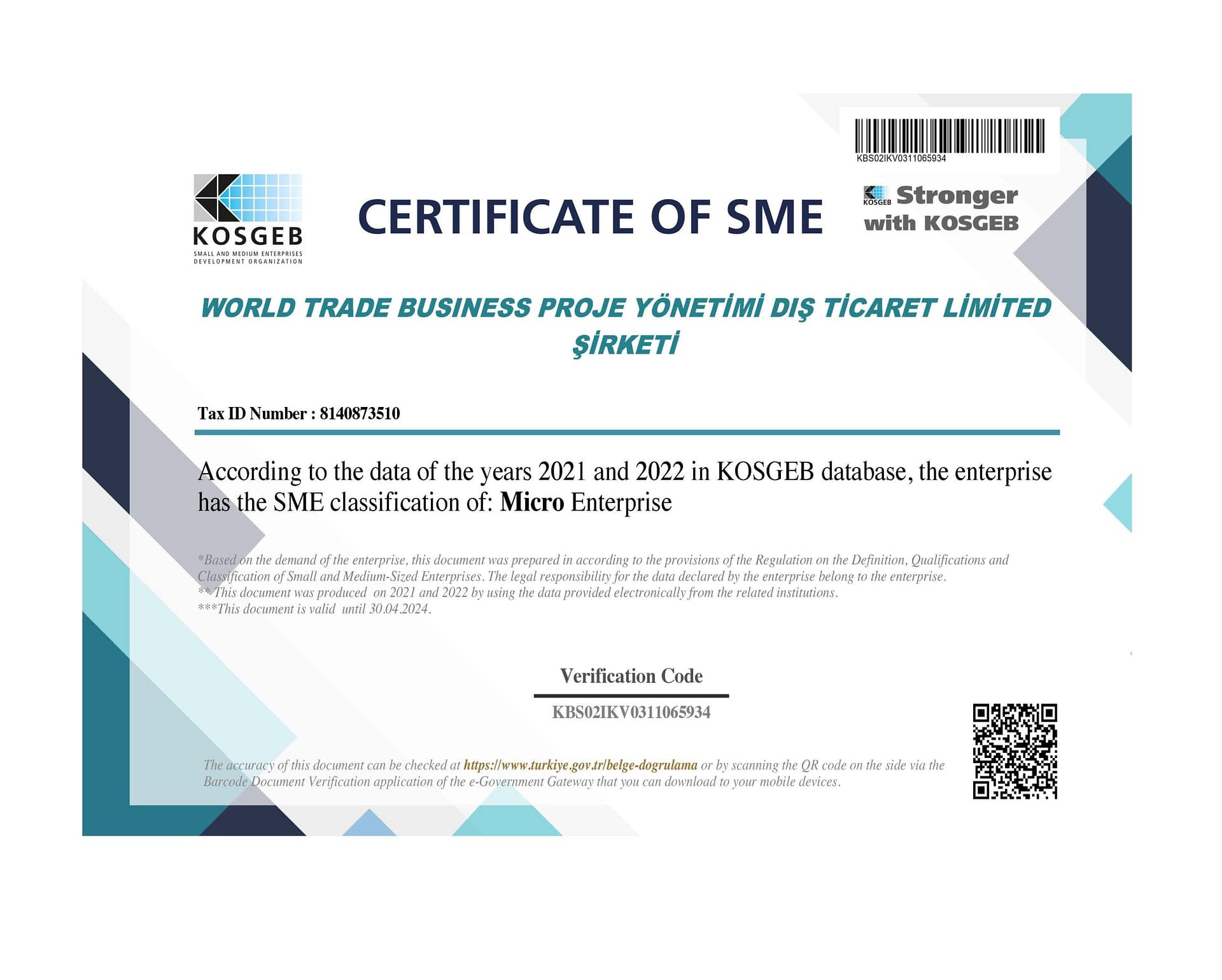 Our Certifications | International Quality Standards – WTBCompany